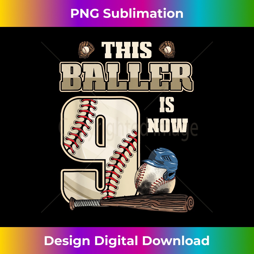 This Baller Is Now 9th Birthday Nine Years Old Baseball - Co | Inspire ...