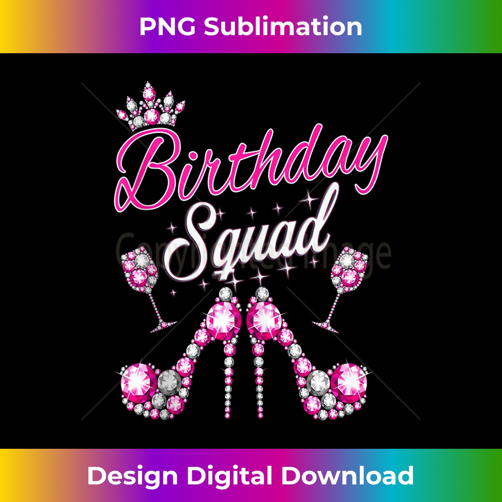 Birthday squad crown elegant design diva squad girls women T | Inspire Uplift
