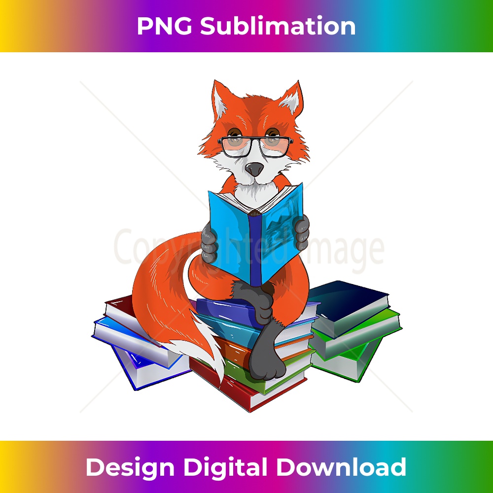 Fox nerd reading books bookworm library book - Sophisticated - Inspire ...
