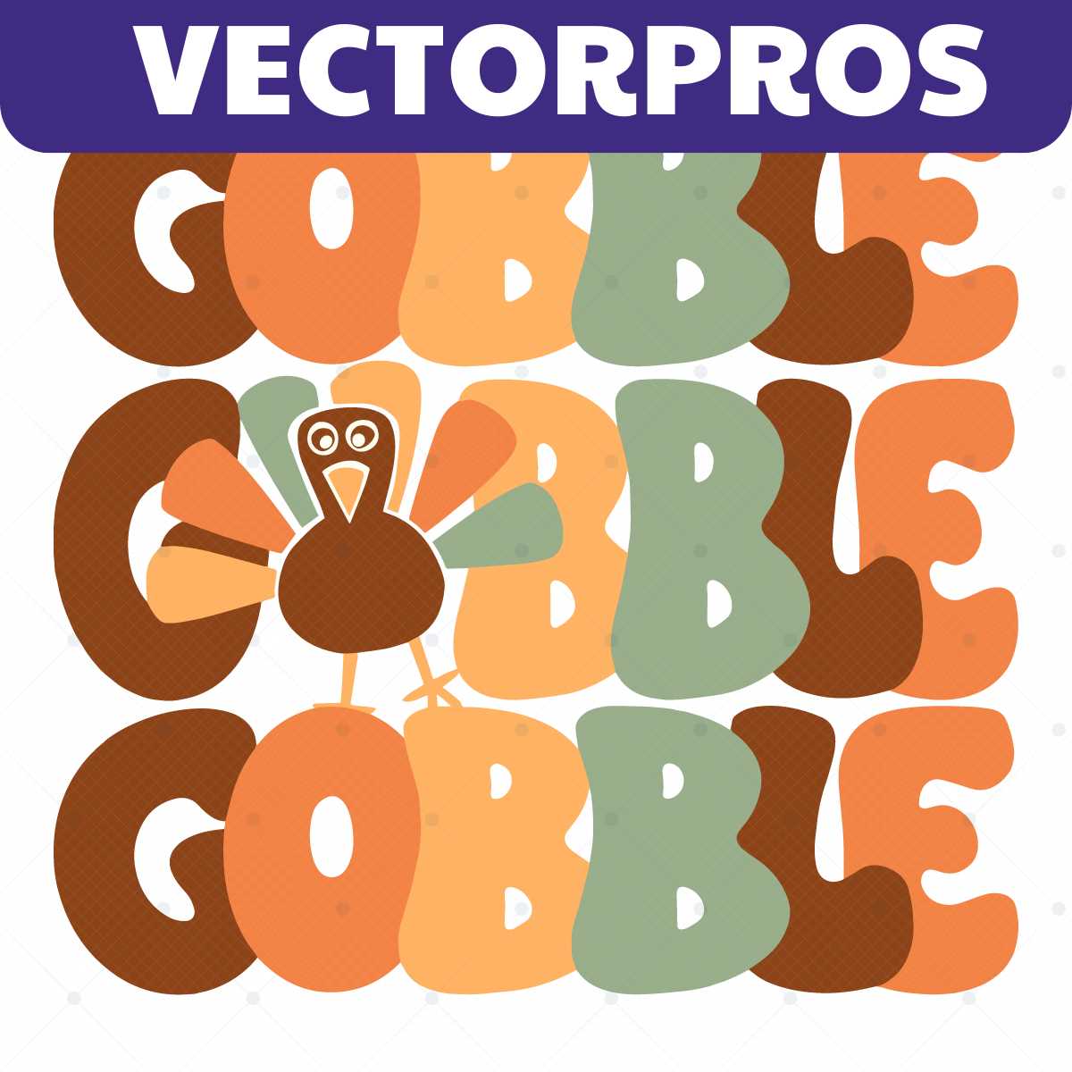 Thanksgiving Gobble Funny Turkey SVG Cutting Digital File | Inspire Uplift