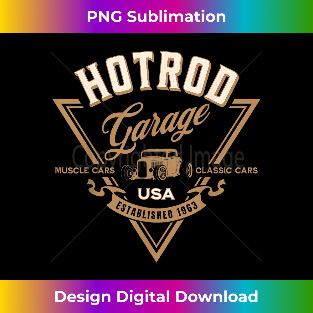 Hot Rod Garage USA Classic Car Hotrod Car Nostalgia Design - | Inspire ...