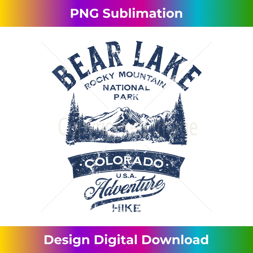 Bear Lake Rocky Mountain National Park Distressed Design - S | Inspire ...