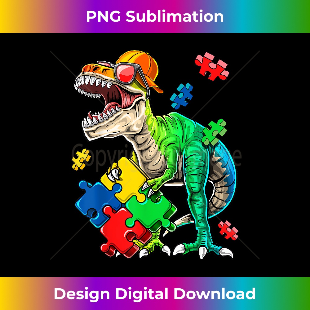 T Rex Dinosaur Autism Awareness Puzzle Piece Gift for Kids - | Inspire ...