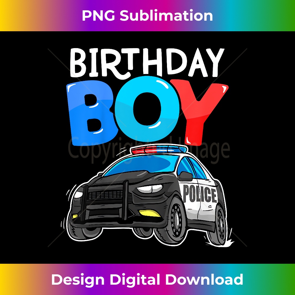 Kids Birthday Boy Police Car Policeman Theme Birthday Toddle | Inspire ...
