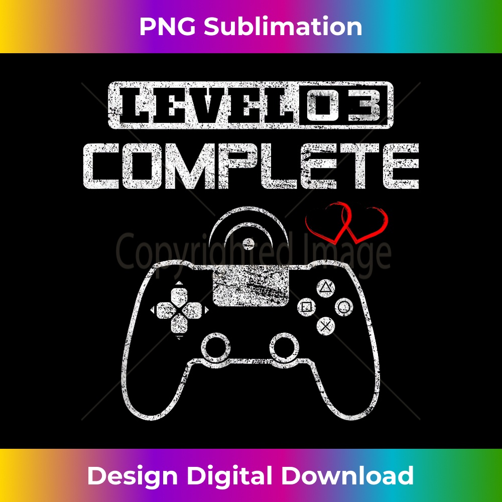 Level 3 complete 3rd Wedding Anniversary Video Gamer Him Her | Inspire ...