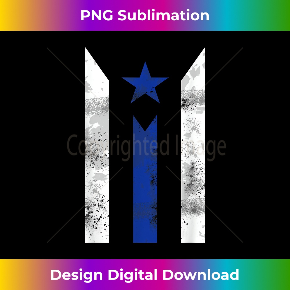 Thin Blue Line Puerto Rican Police Puerto Rico Flag Gift - C - Inspire ...