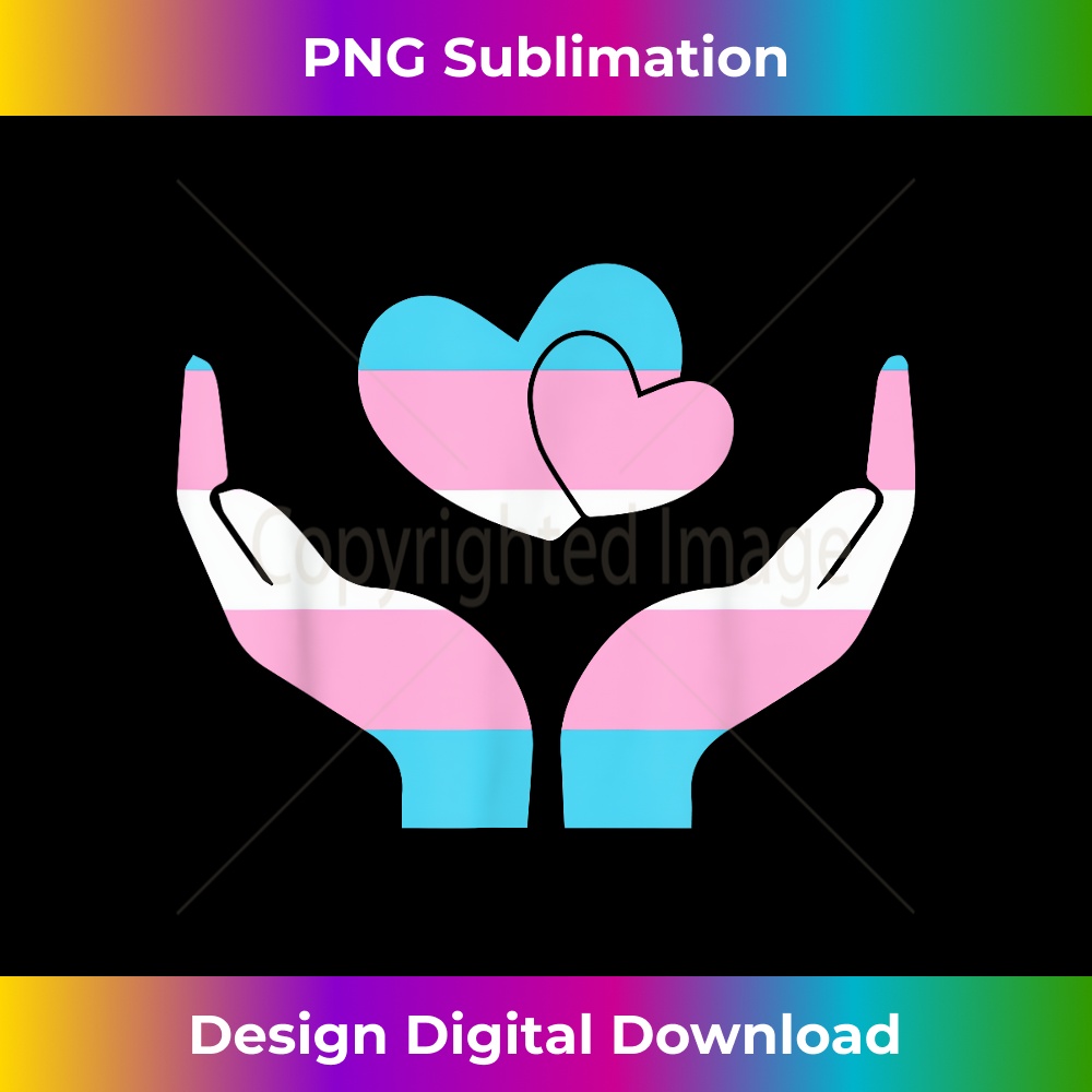 Transgender Hand Heart LGBT-Q Cool Trans Pride Flag Color - - Inspire ...