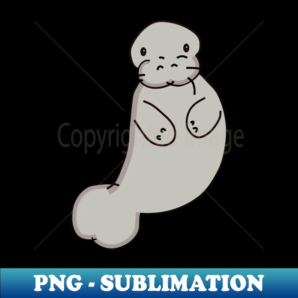 Manatee Illustration Doodle Art - Exclusive PNG Sublimation - Inspire ...