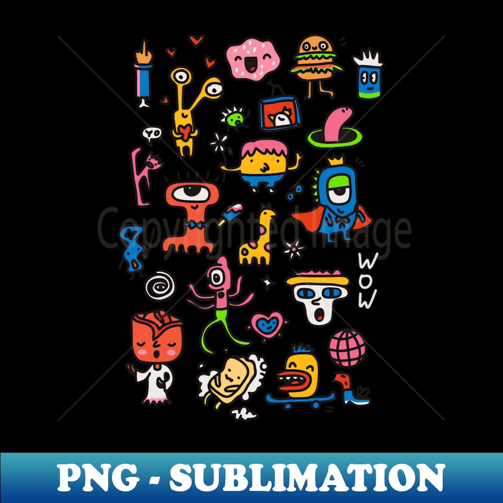 Monsters cute - Digital Sublimation Download File - Enhance - Inspire ...