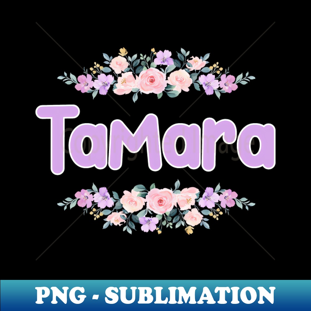 Purple Flower Tamara Name Label - PNG Transparent Sublimatio | Inspire ...