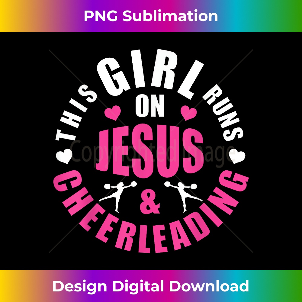 This Girl Runs on Jesus and Cheerleading T Girls Gifts - Cra | Inspire ...