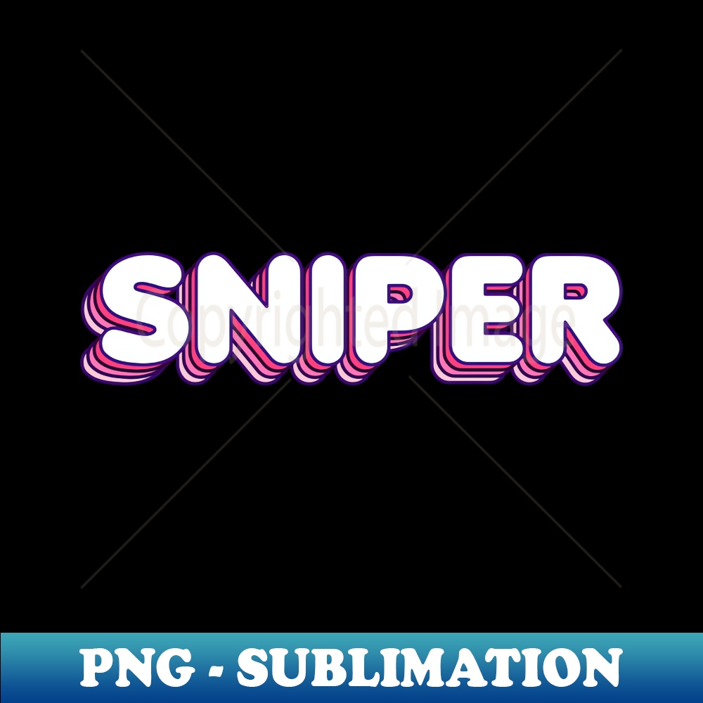 Pink Layers Sniper Name Label - PNG Transparent Sublimation | Inspire ...