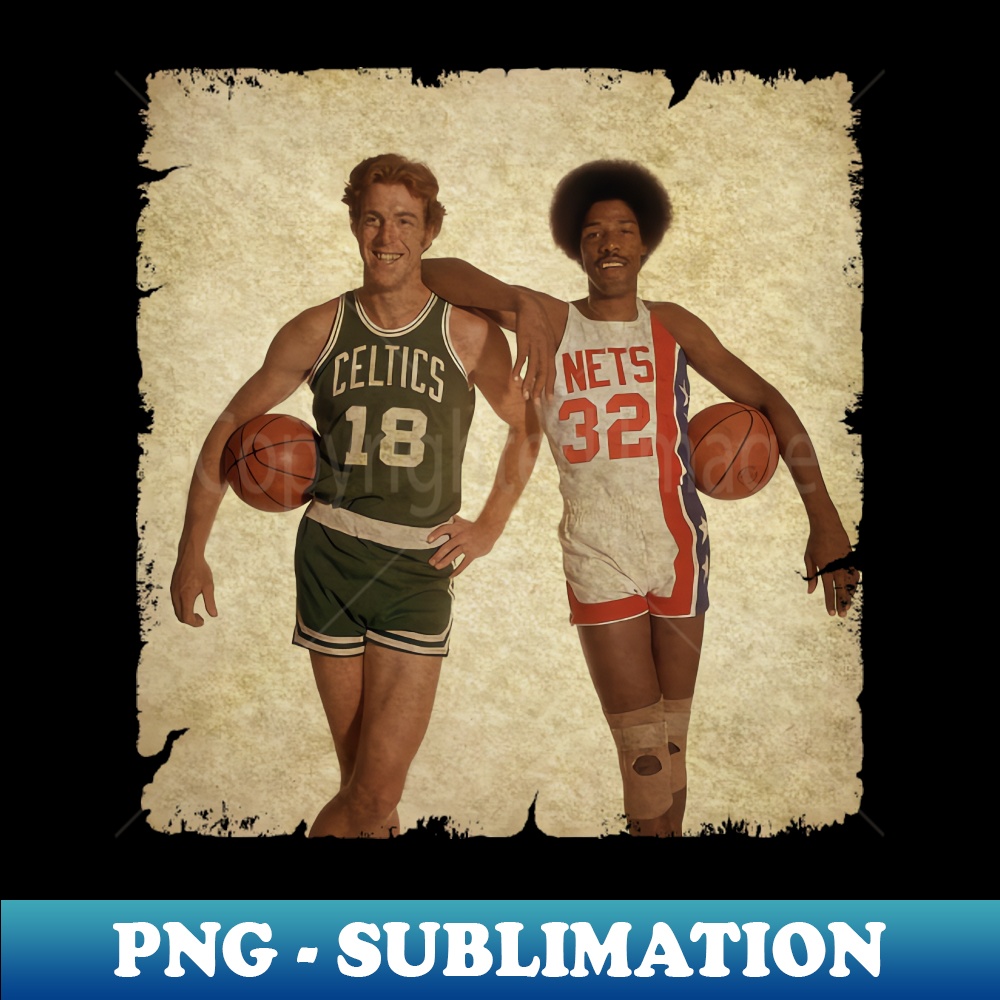 Dave Cowens and Julius Erving in 1976 - PNG Transparent Subl | Inspire ...