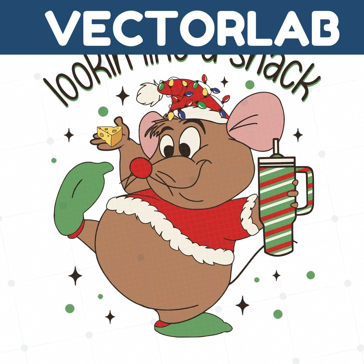 Lookin Like A Snack Gus Gus Cinderella Christmas SVG File | Inspire Uplift