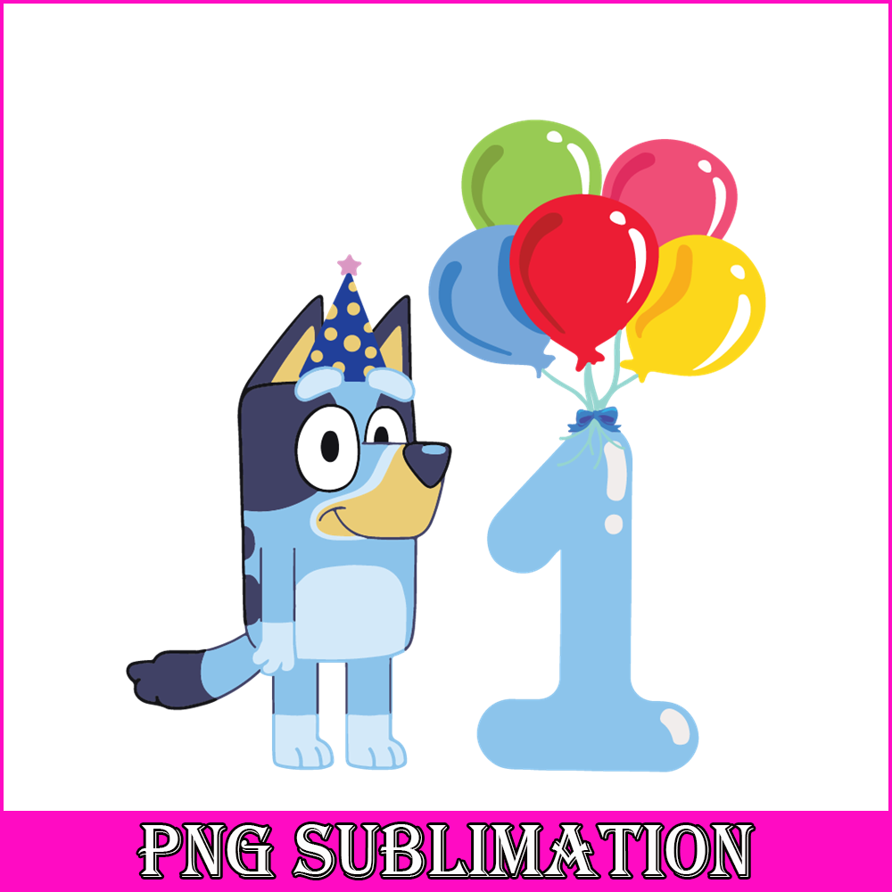 Bluey birthday 1 svg | Inspire Uplift