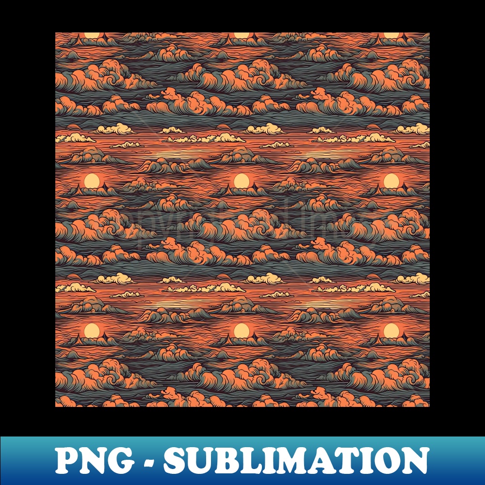 Sunset Seamless Pattern Sun Sky Light Sunlight Sunrise Dawn | Inspire ...