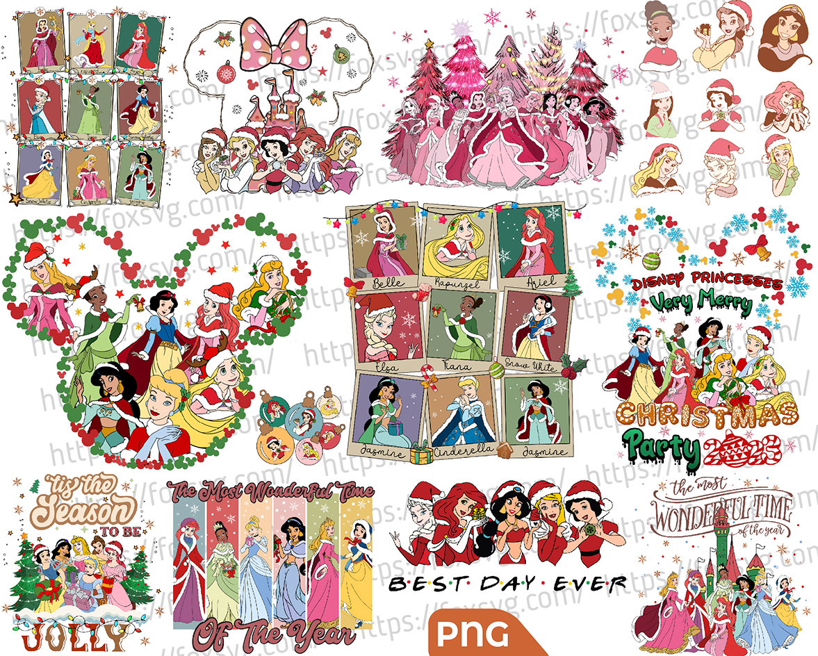 Disney Princess Christmas Png Pack, Magic Princesses Png - Inspire Uplift