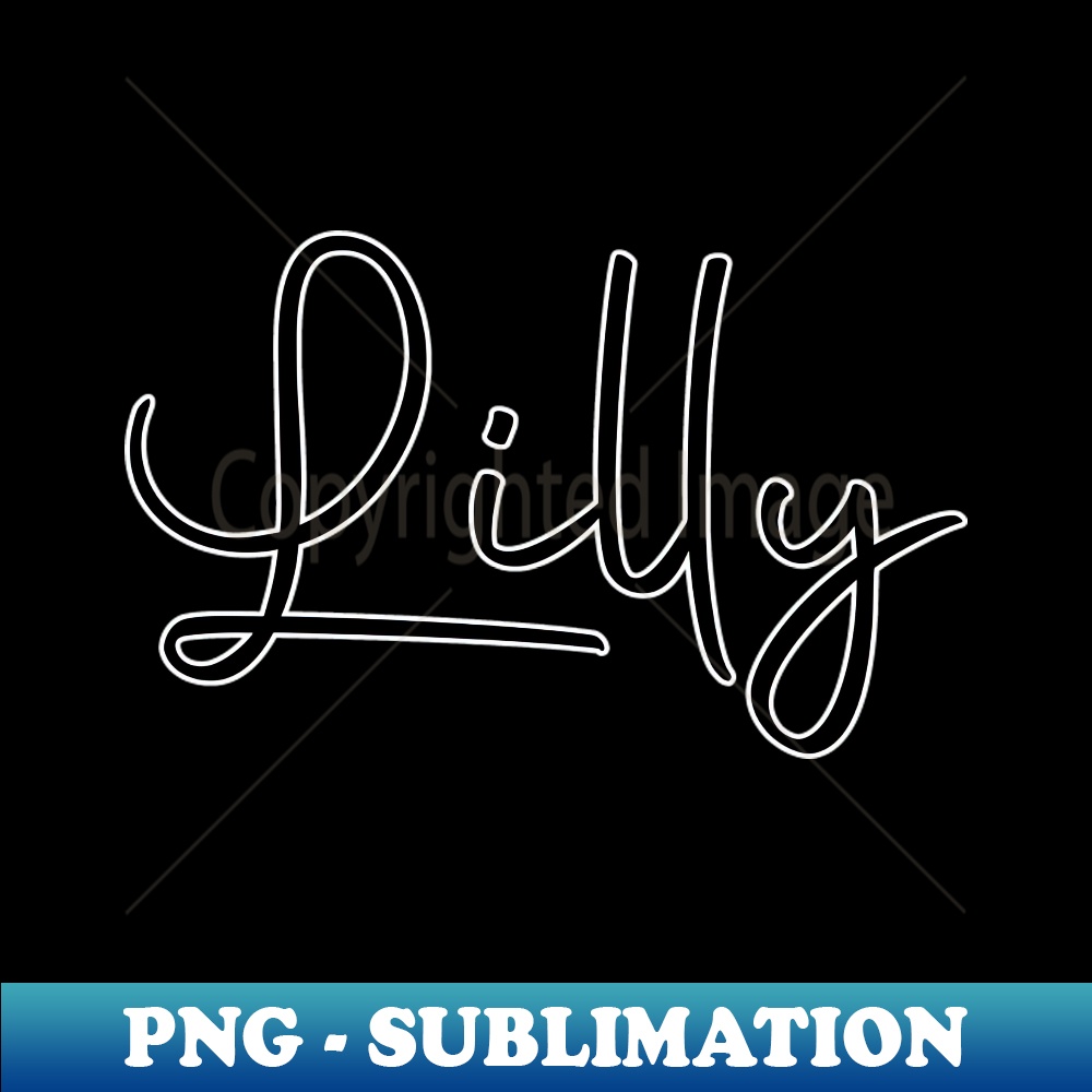Autography Lilly Name Label - Instant PNG Sublimation Downlo | Inspire ...