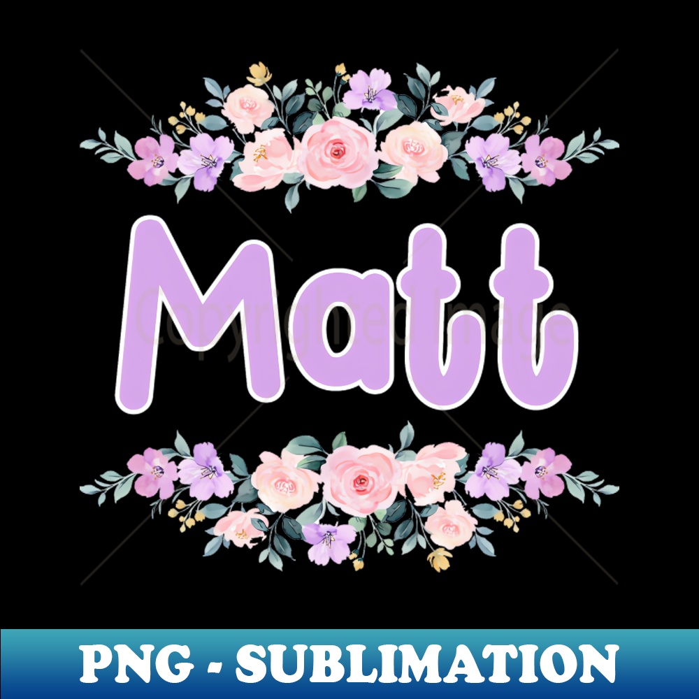 Purple Flower Matt Name Label - High-Resolution PNG Sublimat - Inspire ...