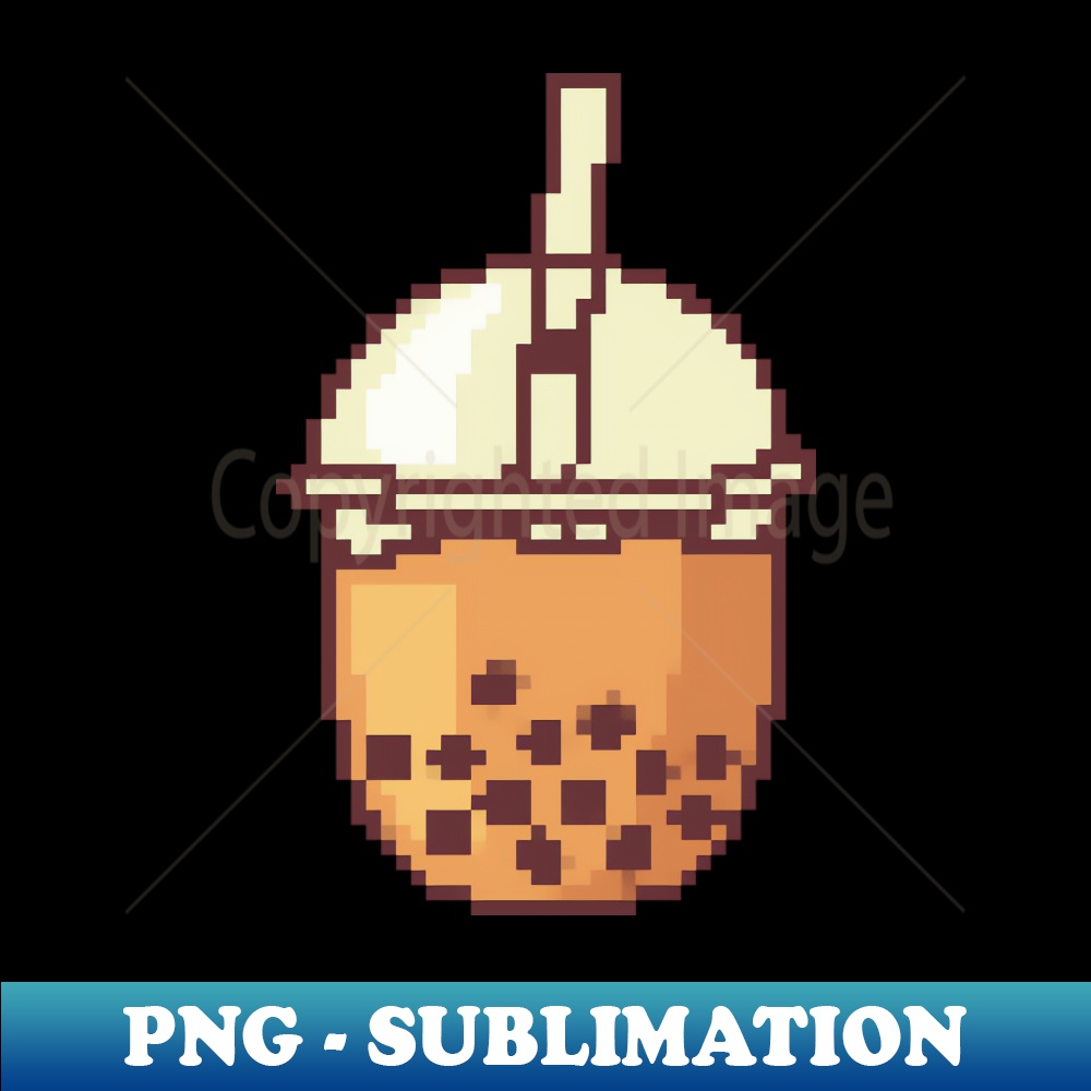 Bubble Tea Pixel Art - Premium PNG Sublimation File - Bold & | Inspire ...