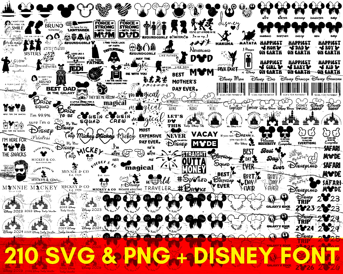 Silhouette Mickey Vacation Bundle Svg Png, Disney Trip Svg P - Inspire ...