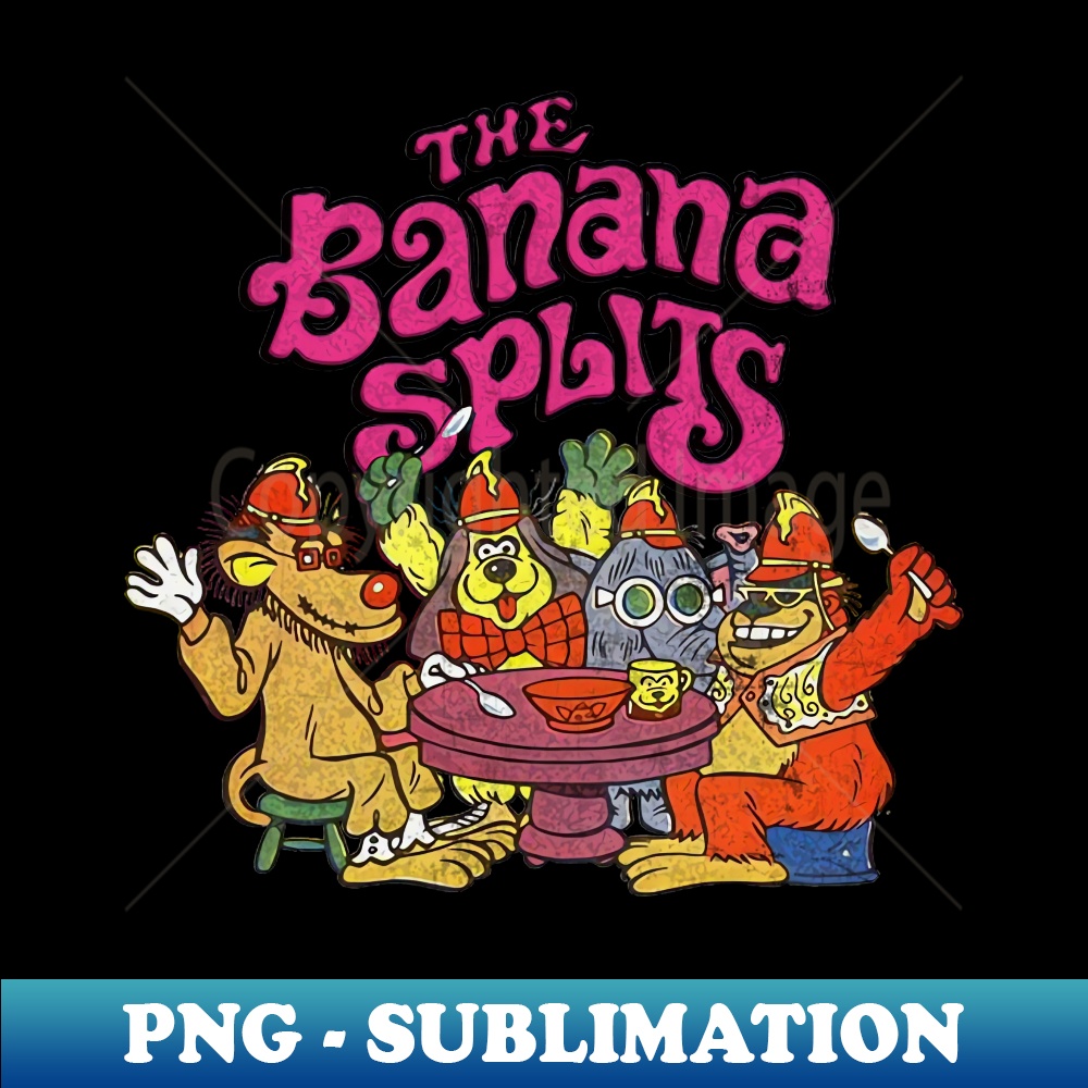 Banana Splits - Vintage - High-Resolution PNG Sublimation Fi - Inspire ...