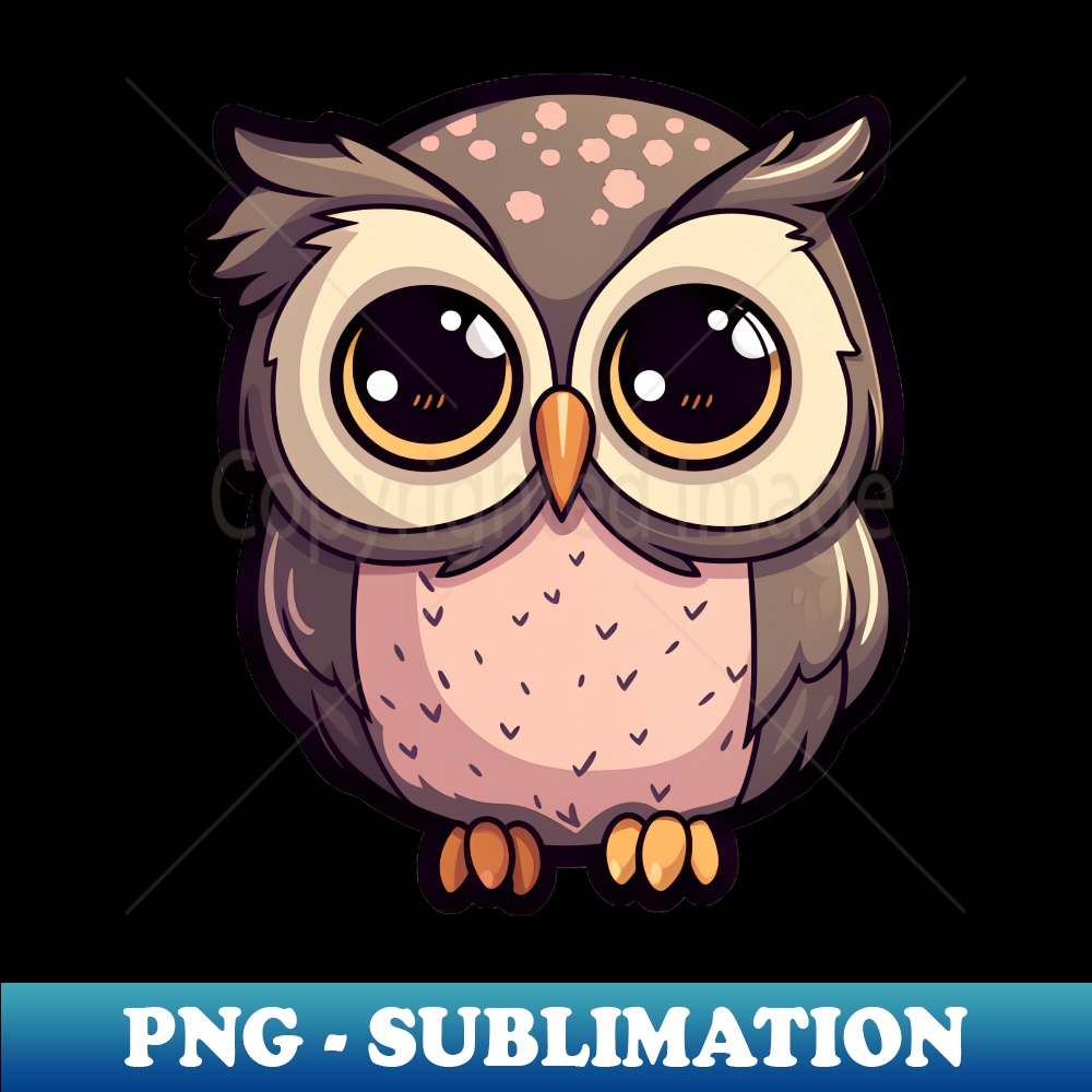 kawaii Cute Owl - PNG Transparent Digital Download File for | Inspire ...