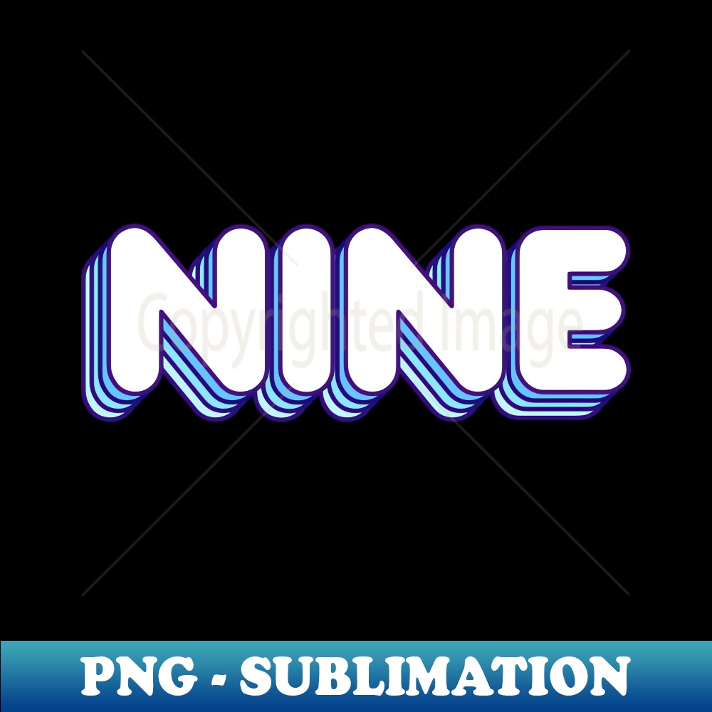 Blue Layers Nine Name Label - PNG Transparent Sublimation De | Inspire ...