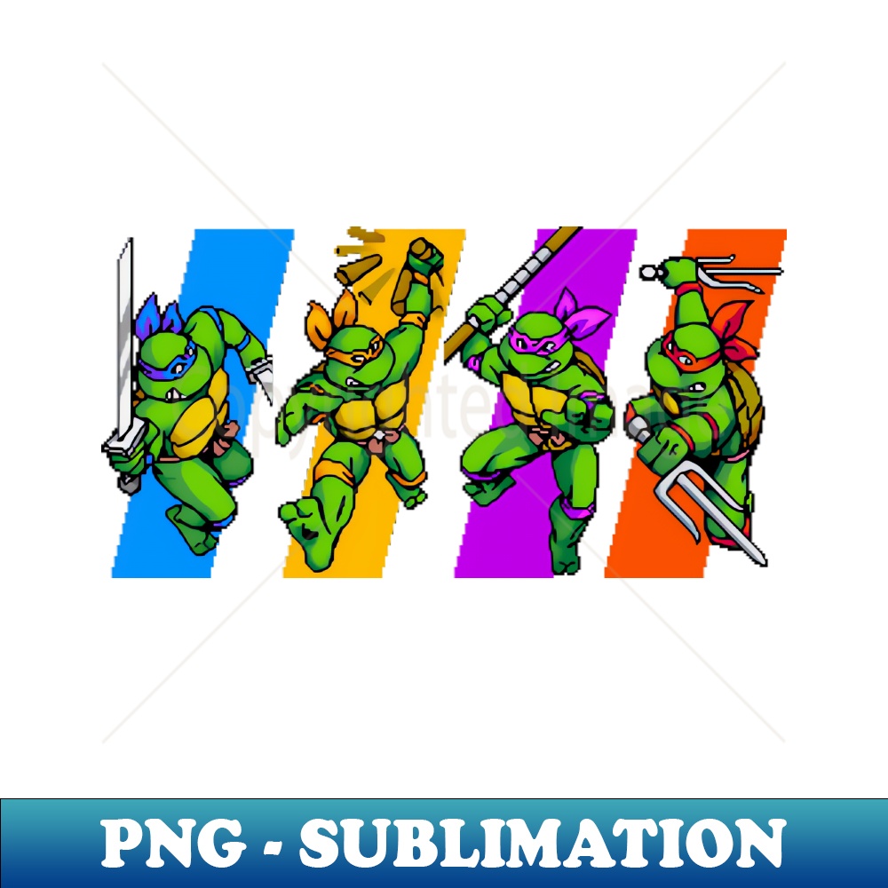 ninja turtles pixel art arcade - PNG Transparent Sublimation - Inspire ...