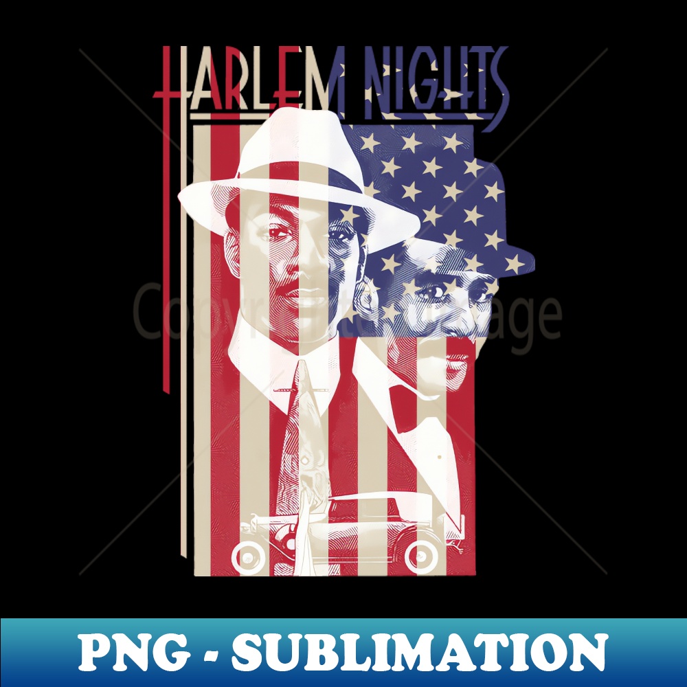 Harlem Nights Engraved USA Flag - PNG Transparent Sublimatio | Inspire ...
