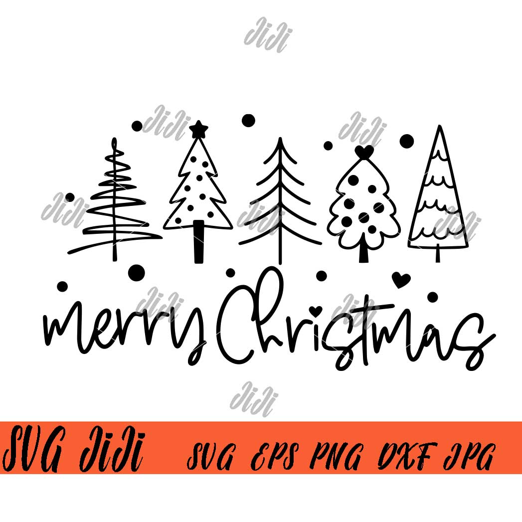Merry Christmas Tree SVG, hristmas Saying SVG, Christmas Tre | Inspire ...