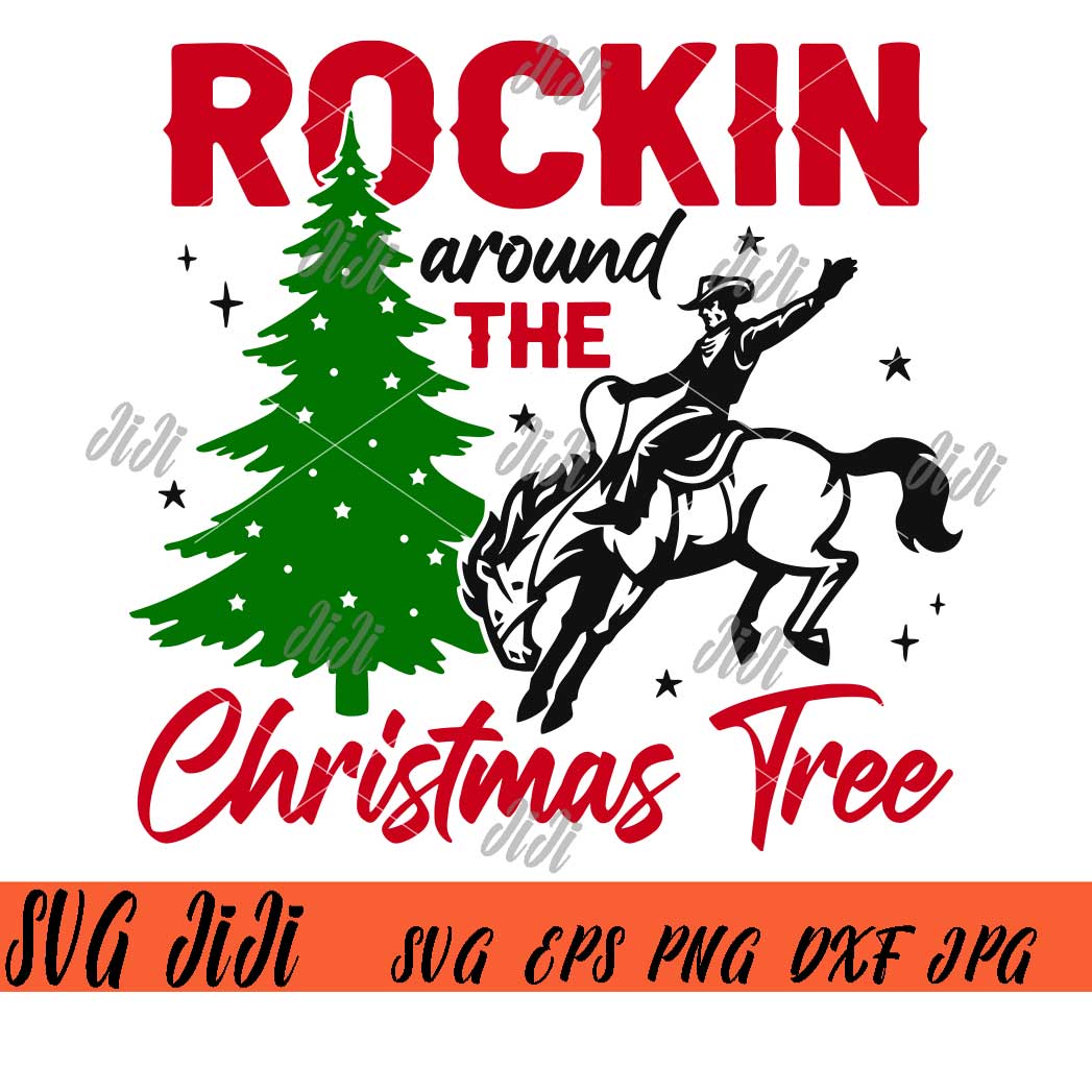 Rockin' Around The Christmas Tree SVG PNG, Christmas Tree SV | Inspire ...