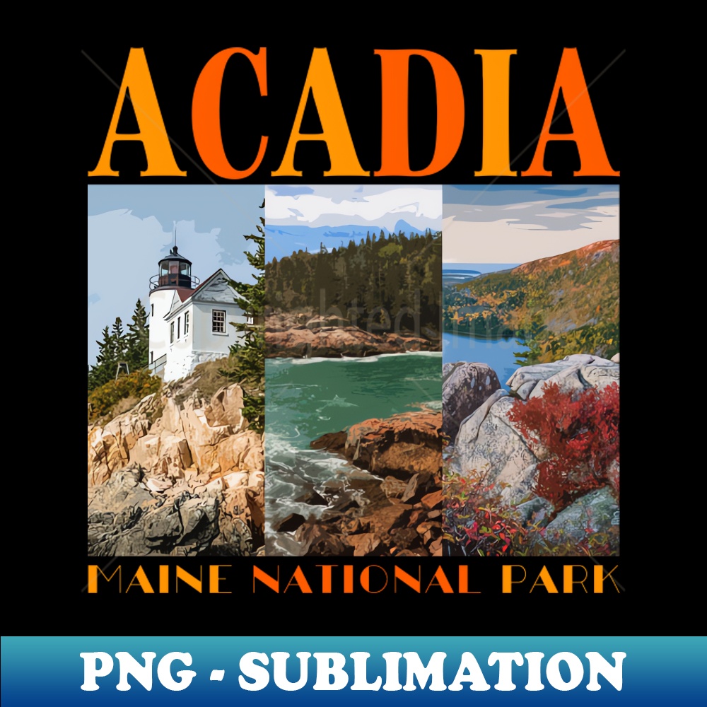 Acadia National Park Maine - High-Resolution PNG Sublimation | Inspire ...