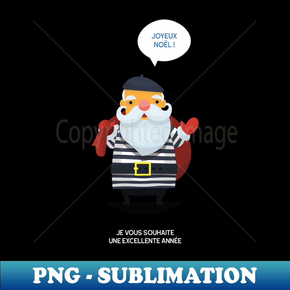 French Santa - PNG Transparent Sublimation Design - Boost Yo - Inspire ...