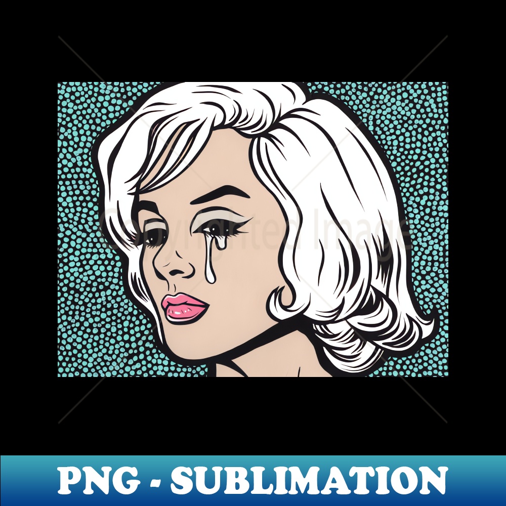 Marilyn Blonde Crying Comic Girl - Exclusive Sublimation Dig | Inspire ...
