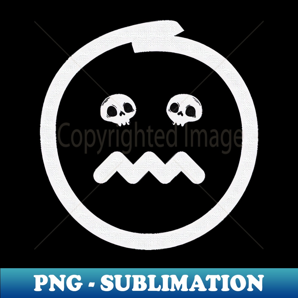 Angry emoji with skulls as eyes Textured sad emoji face in w - Inspire ...