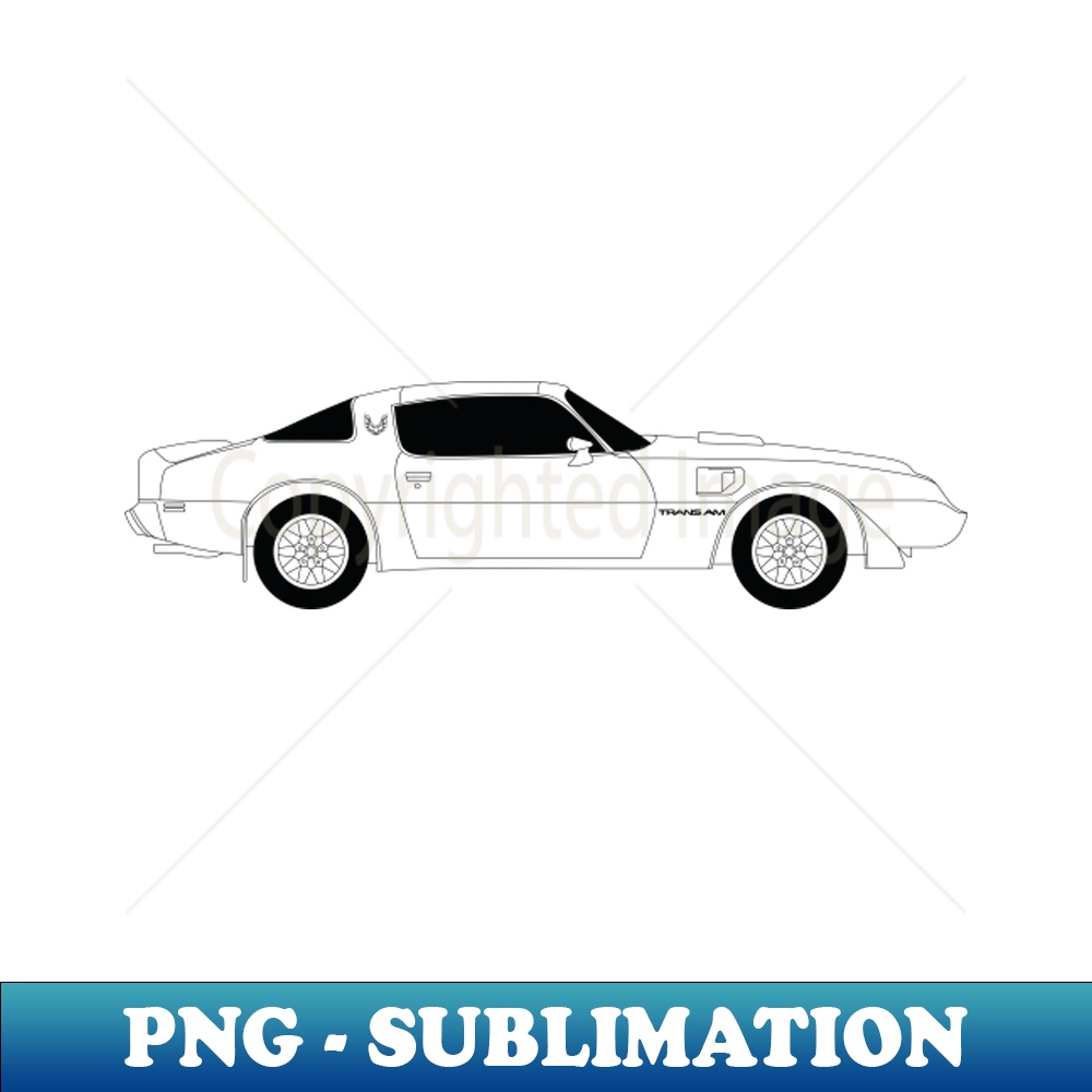 Trans Am Black Outline - PNG Sublimation Digital Download - - Inspire ...