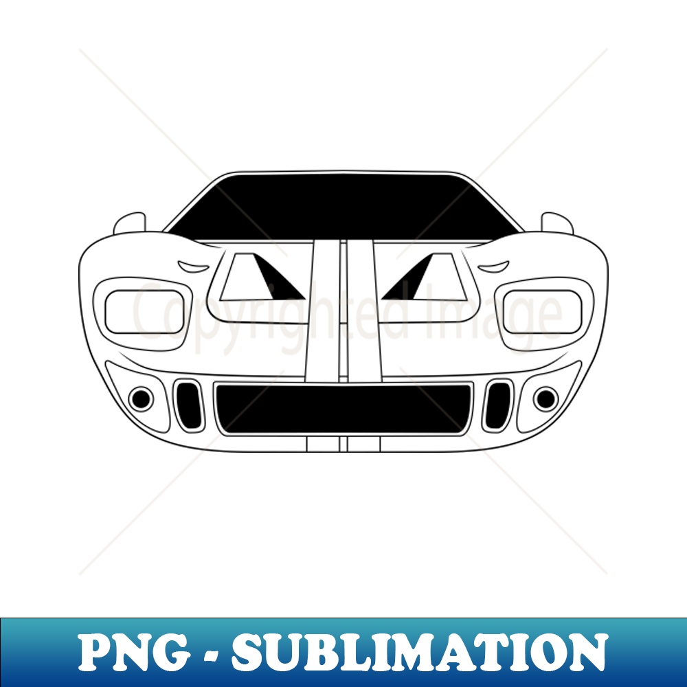 Ford GT40 Black Outline - High-Quality PNG Sublimation Downl | Inspire ...