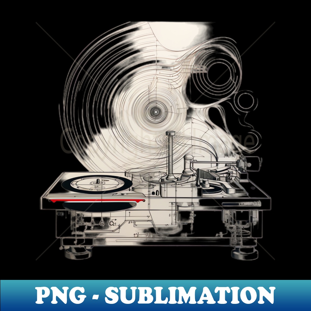 Abstract art Record player - Decorative Sublimation PNG Fil | Inspire ...