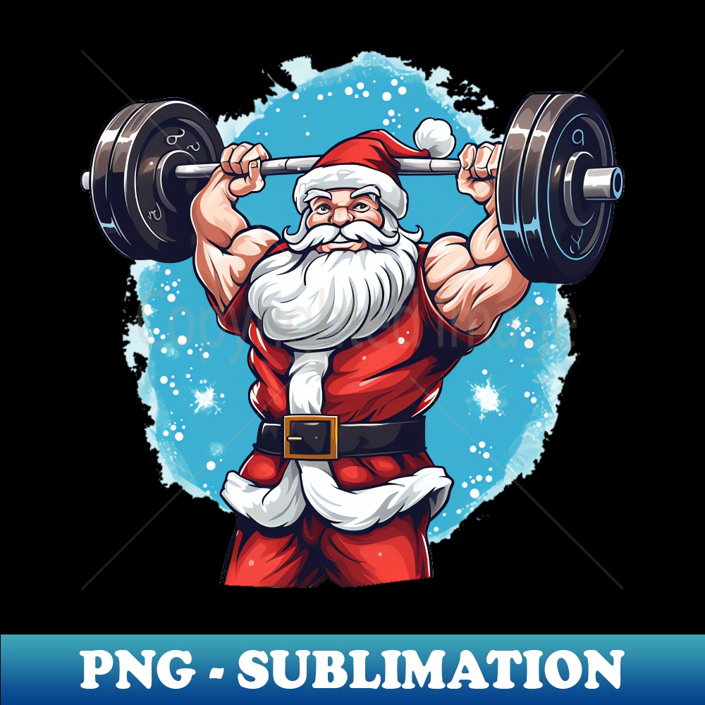 santa lifting weight - Signature Sublimation PNG File - Enha | Inspire ...