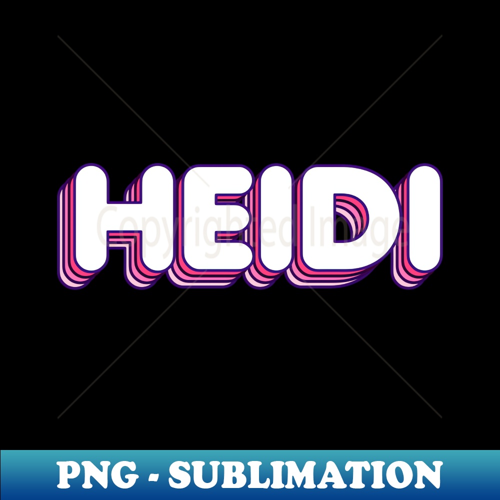 Pink Layers Heidi Name Label - Signature Sublimation PNG Fil | Inspire ...