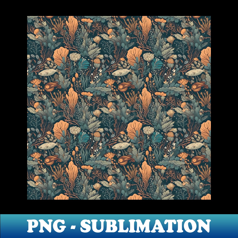 Aquatic Seamless Pattern Underwater Sea Life Ocean Marine Aq | Inspire ...