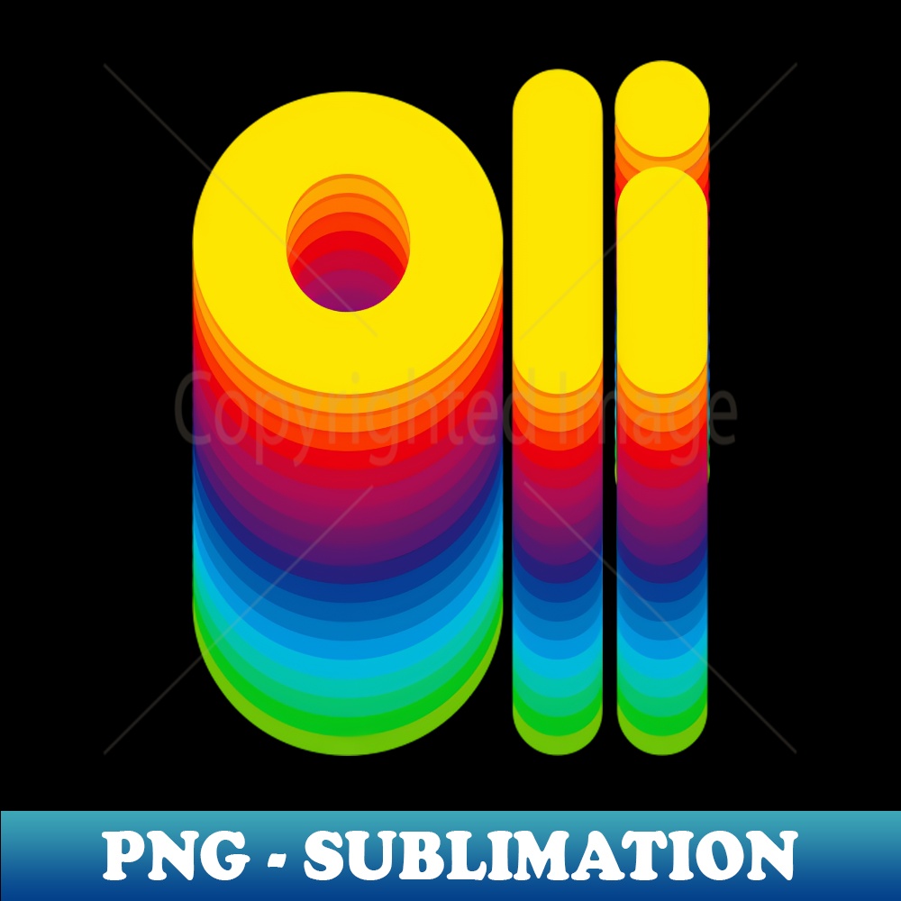 Rainbow Layers Oli Name Label - Professional Sublimation Dig - Inspire ...