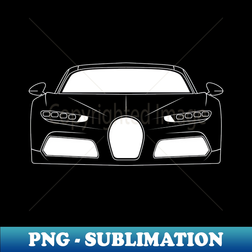 Bugatti Chiron White Outline - Trendy Sublimation Digital Do | Inspire ...