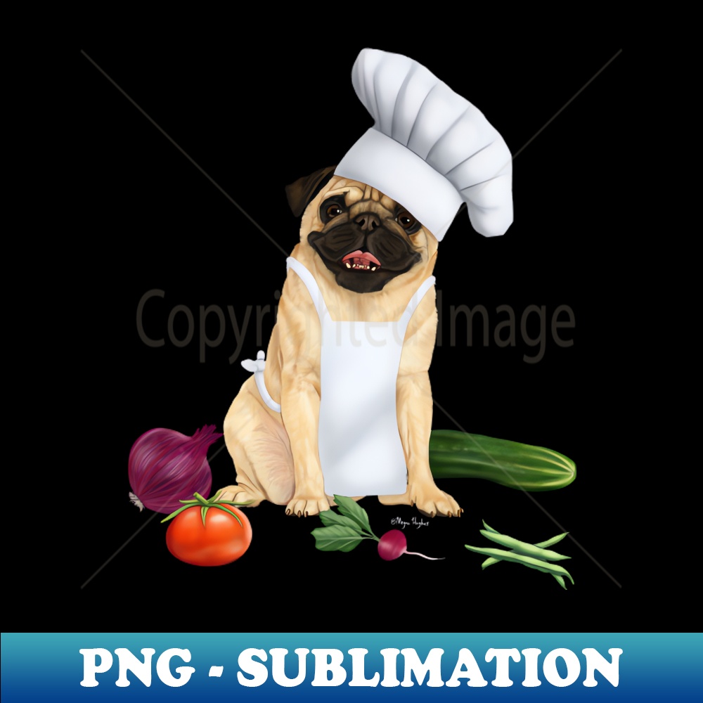 Chef pug - PNG Transparent Sublimation Design - Capture Imag - Inspire ...