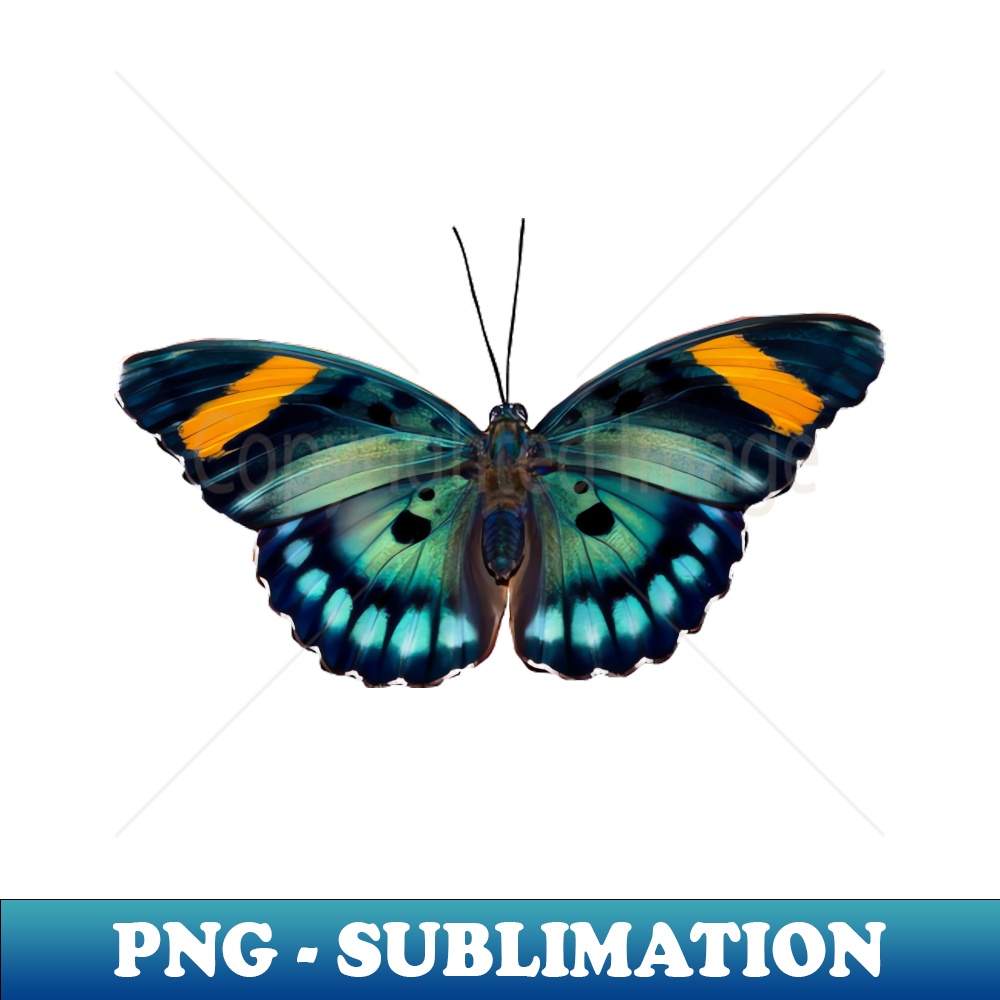 Blue and black striped Butterfly - Premium PNG Sublimation F | Inspire ...