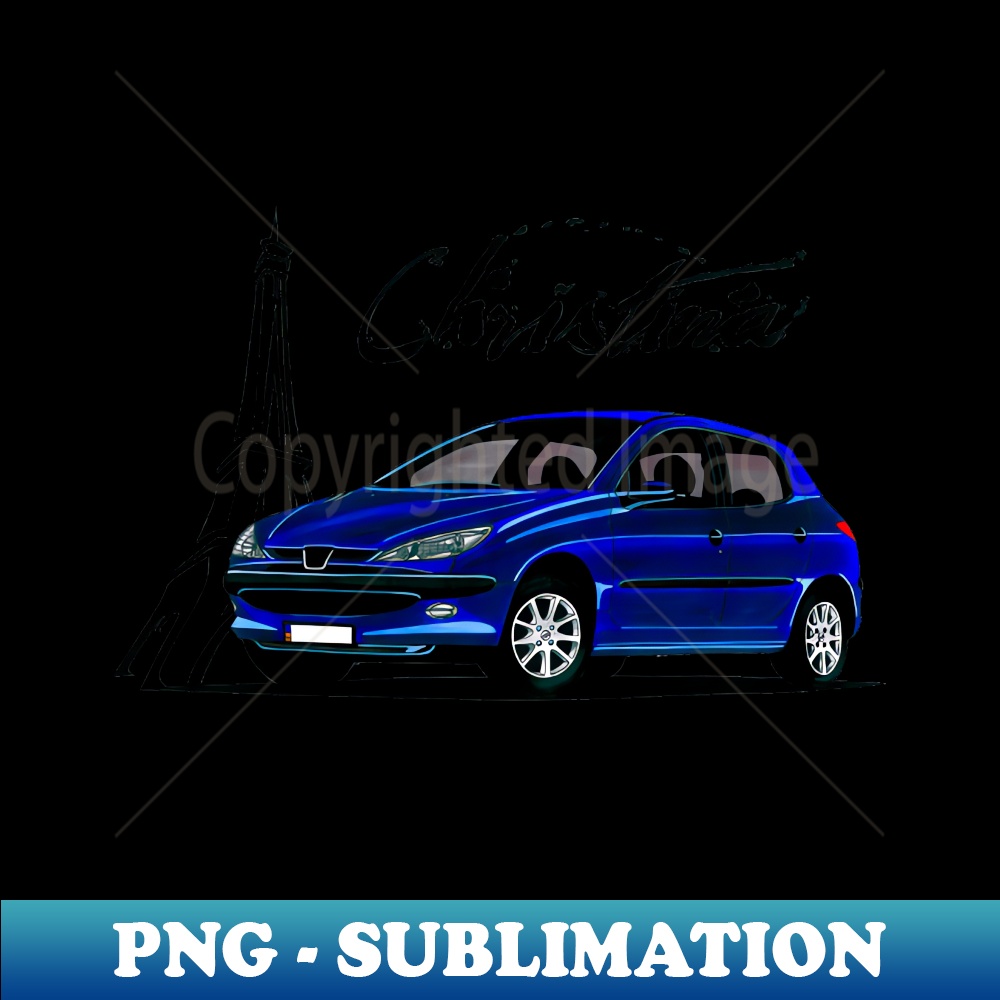 French compact blue car Peugeot 206 - Premium PNG Sublimatio | Inspire ...
