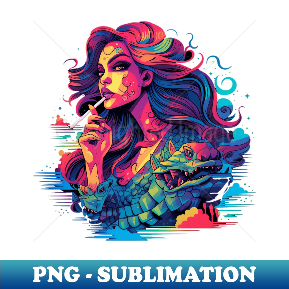 Beautiful woman smoking - Unique Sublimation PNG Download - - Inspire ...