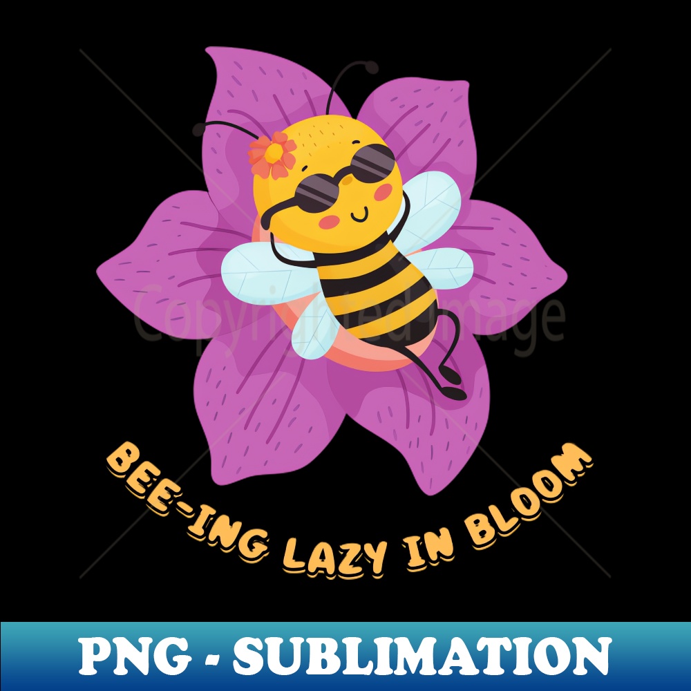 Funny Beeing Lazy in Blooms tshirt Lazy Bee - Unique Sublima | Inspire ...