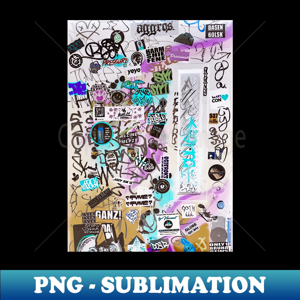Sticker Art Graffiti Tags NYC - PNG Transparent Sublimation | Inspire ...
